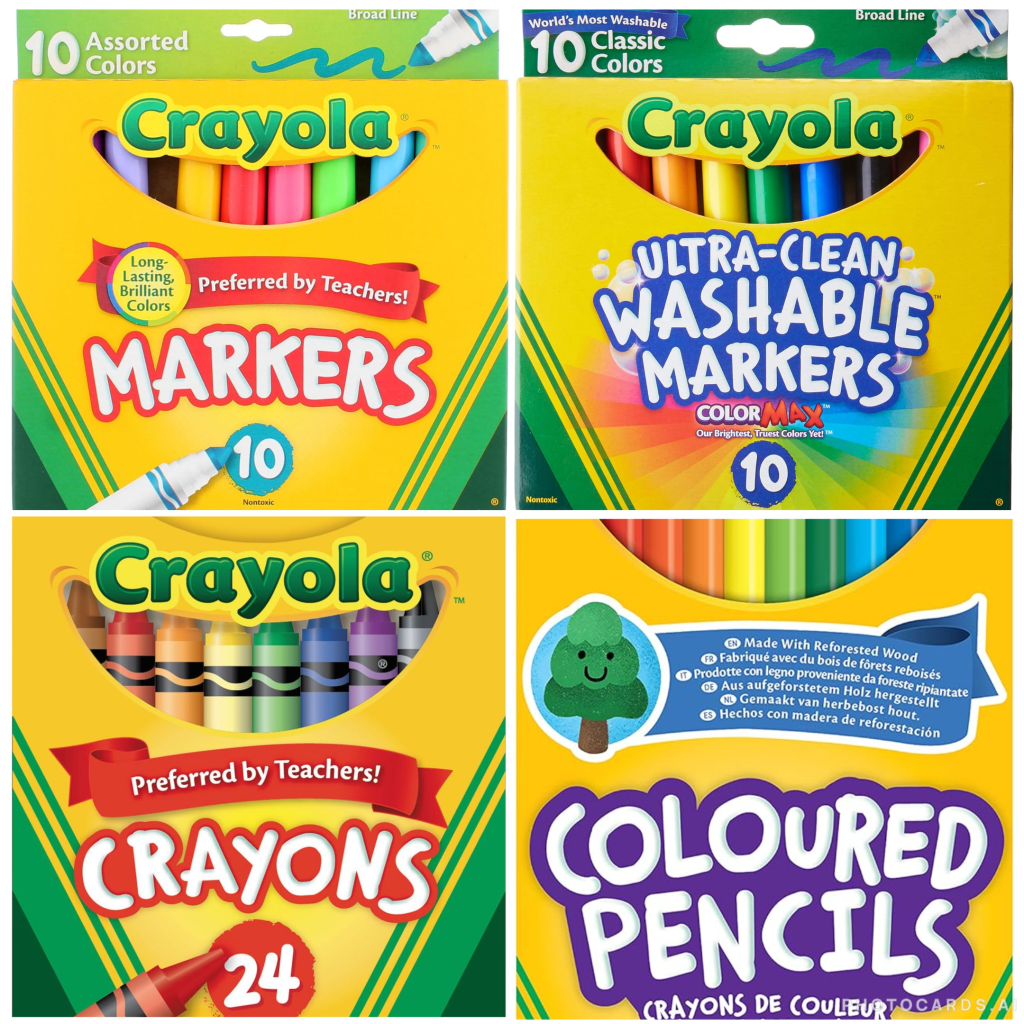 Crayola 4 Set Assorted Style Marker Crayon Color Pencil - PaperPeak